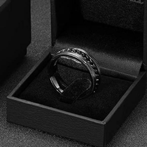 Accessories | Mens Ring 8mm Spinner Ring Stainless Steel Fidget Ring ...